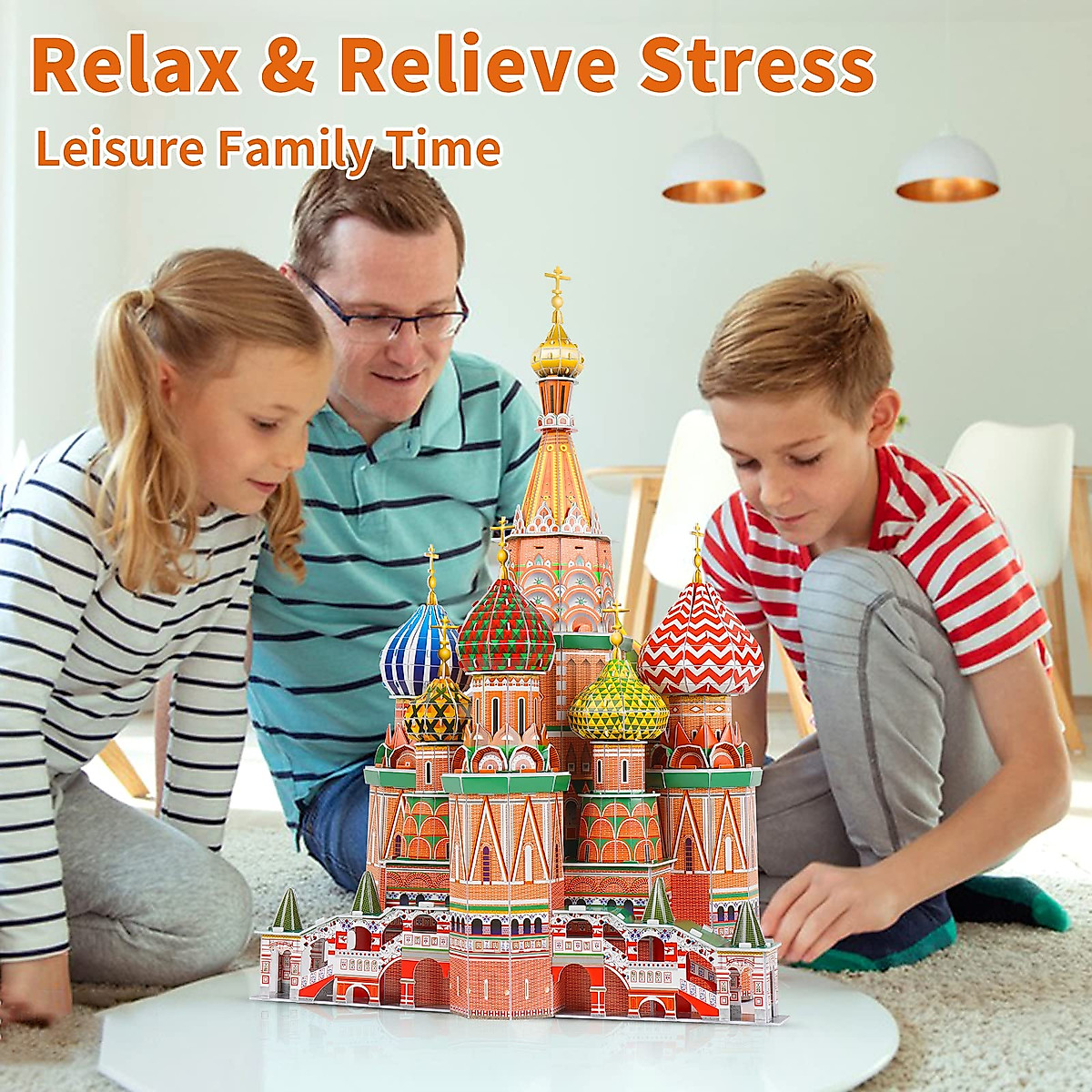 3D Puzzles for Adults & Kids St. Basil's Cathedral Building Set, Russia Cathedral Architecture Craft Model Kits, Educational 3D Jigsaw Puzzle Toy Birthday for Teens Boys Girls, 231 PCS