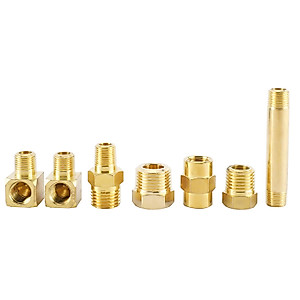 BTSHUB Engine Oil Pressure Tester Gauge and Transmission Fluid Diagnostic Test Tool Kit, 500 PSI / 35 Bar Gauge with Adapters Case