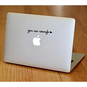 3x You Are Enough Rearview Mirror Decal,Vinyl Car Decals For Women,Vanity Mirror Stickers,Girl Car Decal Gifts,Car Window Decal,Car Mirror Sticker,Car Window Decal, Self Affirmations Decal