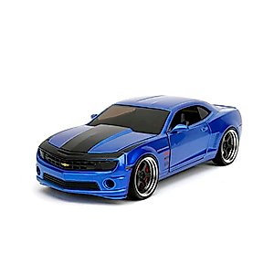 Big Time Muscle 1:24 2010 Chevy Camaro Die-Cast Car, Toys for Kids and Adults(Candy Blue)