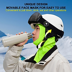 SAITAG Balaclava Ski Mask 2 Pieces-Winter Full Face Mask for Men Women, Sheisty Mask Sun Hood for Skiing Snowboarding