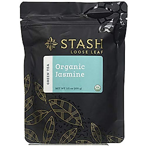 Stash Tea Organic Jasmine Green Premium Loose Leaf Tea, 3.5 Ounce