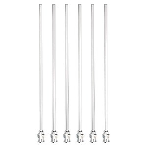 PATIKIL 12Ga x 5 Inch Stainless Steel Dispensing Needle Tips, 6Pcs Metal Glue Needle Tube Blunt Tips Luer Lock for Thick Glue Ink Lab, Silver