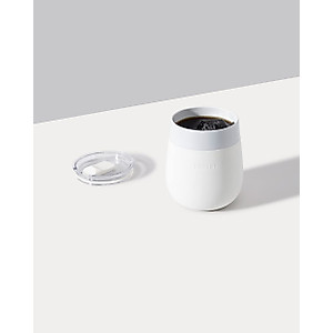 W&P Porter Insulated Glass 11 oz | No Metallic Aftertaste Ceramic Coated for Beer, Wine, Cocktails, Coffee, & Tea | Wide Mouth Vacuum Insulated | Dishwasher Safe, Cream