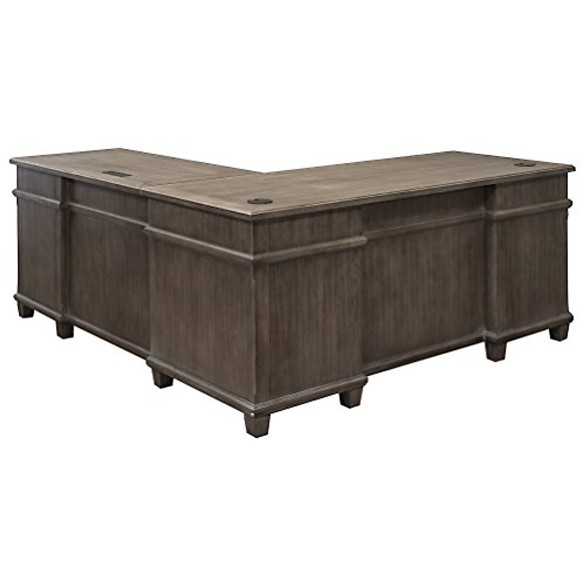 Martin Furniture Desk And Return, Weathered Dove