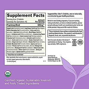 Banyan Botanicals Yogaraj Guggulu Tablets – Organic Supplement ­­– Traditional Blend for Supporting The Skeletal & Neuromuscular Systems* – 90 Tablets – Non-GMO, Sustainably Sourced, Vegan