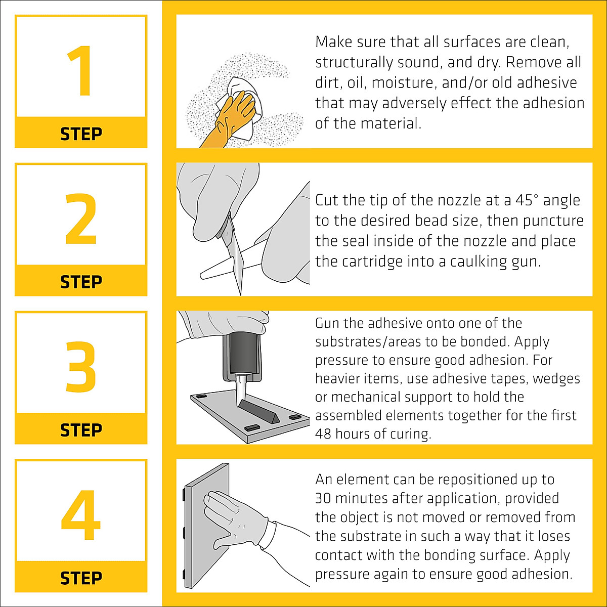 SIKA - SikaBond Ultimate Grab, Gray, Instant grab, Polyurethane adhesive, indoor and outdoor bonding, 10.1 fl.oz Feet