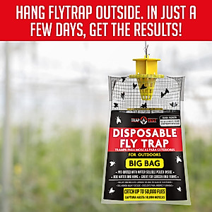 2 Pack Big Bag Fly Bag Trap - Fly Bags Outdoor Disposable Fly Trap Bag - Fly Trap Disposable Horse Fly Traps Outdoor - Fly Trap Bags Outdoor Net
