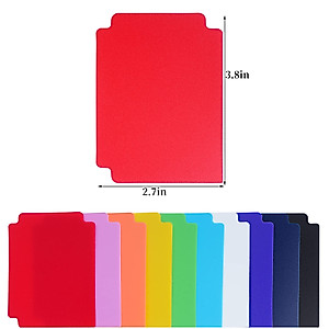 100pcs Trading Card Dividers Multi-Color PP Card Page Dividers Playing Card Separator for Games Sports, 10 Colors, 2.7 x 3.8 Inch
