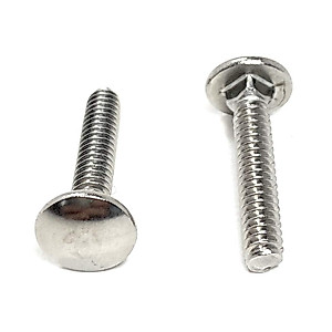 10-24x1 Carriage Bolts Stainless Steel 18-8 (25 Pieces)
