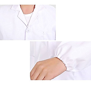 Zhtoly Men Consultation Lab Coat, Women Sscientist Costume Coat - 39 Inch Long Sleeve, White