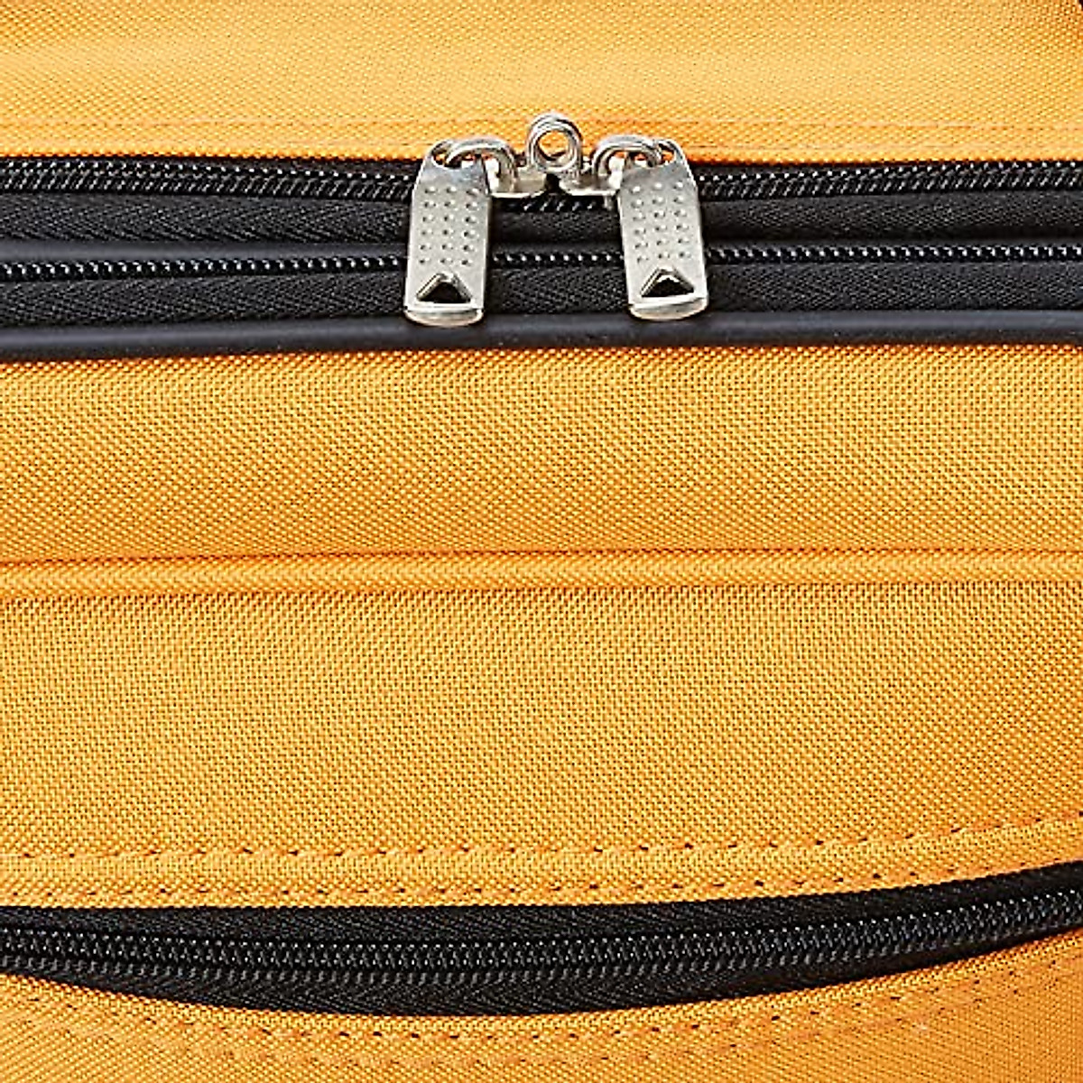 Rockland Fashion Softside Upright Luggage Set,Expandable, Orange, 2-Piece (14/19)