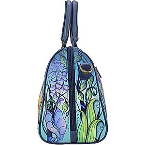 Anuschka Hand Painted Leather Women's Zip Around Classic Satchel - Enchanted Garden