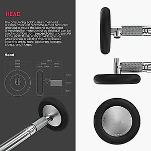 MDF Instruments, Babinski Telescoping 2.0® Neurological Reflex Hammer with Built-in Brush for cutaneous and Superficial responses - Black (MDF535XT-11)