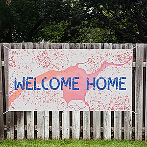 SUMERSHA 2 Pack Large Blank Banners, 2 x 4 Feet Polyester Oxford Cloth White Banner with Hanging Rope for Wall Signs, DIY Painting, and Writing, Indoor Outdoor Display and Party Decoration