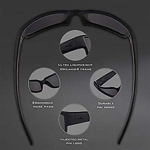 KastKing Skidaway Polarized Sport Sunglasses for Men and Women,Ideal for Driving Fishing Cycling and Running,UV Protection