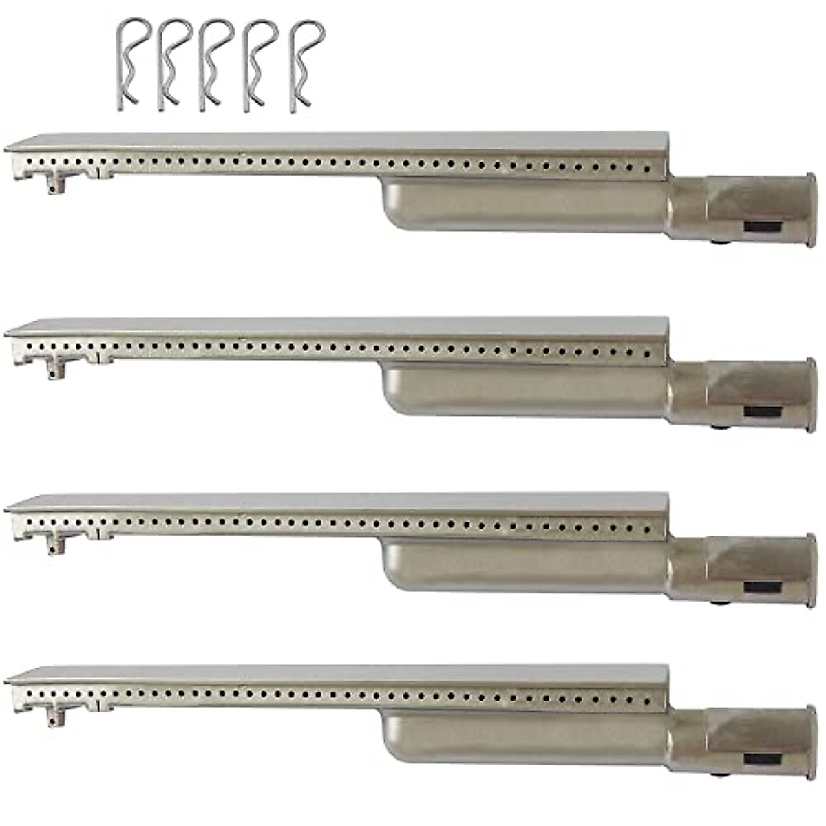 Heavy Duty Cast Stainless Steel 304 Gas Grill Burner Replacement Parts Outdoor Premium Gas BBQ Grill Burner for Bull Lion Cal Flame Blaze Aussie Bakers Chefs Turbo Coyote Jenn Air Nexgrill Charbroil