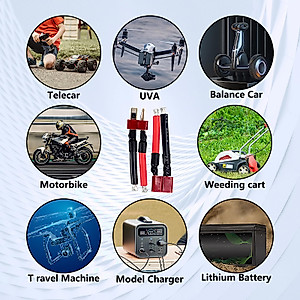 XIITIA 8 Pairs T Plug Female and Male Connector with 14AWG Silicon Wire, 53MM Extention Cable for RC Lipo Battery Cable Drone