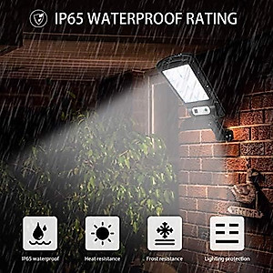 Led Solar Street Lights Outdoor, 4 Pack 120 Led Remote Control Solar Parking Lights Wireless Ip65 Motion Sensor Solar Security Wall Light with 3 Modes for Garden, Street, Deck, Yard, Garage, Patio