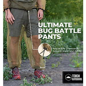 Tough Outdoors Mosquito Jacket - Bug Jacket with Hood for Men and Women - Mosquito Net Jacket for Gardening & Outdoor Protection from Bugs, Flies, Gnats - Green/Jacket Only, Small-Medium