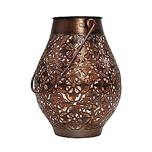 Solar Lanterns Outdoor Hanging Lights Waterproof for Garden Patio Decor, Warm White Solar-Powered Led Lamp