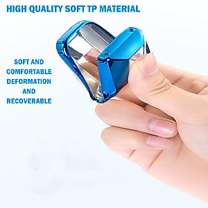 K LAKEY Jeep Key Fob Cover,Fit for Jeep Bottons Remote Key Grand Cherokee Renegade Compass Dodge Durango Journey Charger Challenger Key Fob,Smart Key Fob Soft TPU Case Shell with Alloy Keychain Silver