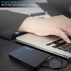 HWAYO 250GB Portable External Hard Drive Ultra Slim 2.5'' USB 3.0 HDD Storage for PC, Desktop, Laptop, MacBook, Chromebook, Xbox One
