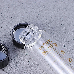 8PCS Graduated Glass Test Tube with Screw Caps, High Temperature Resistant, Clear Glass Test Tubes for Experiments and Plant Use
