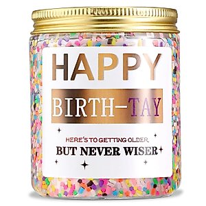 Sincerez Birthday Candle with Cake Scent -Birthday Gift/Party Decorations, Handcrafted, Long-Lasting 9oz Candle with Iconic Lyrics