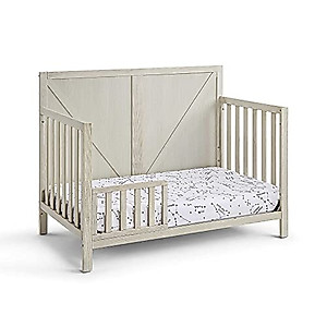Yoluckea 4-in-1 Convertible Crib, Convertible Crib, Converts from Baby Crib to Toddler Bed, Daybed and Full-Size Bed (Grey)