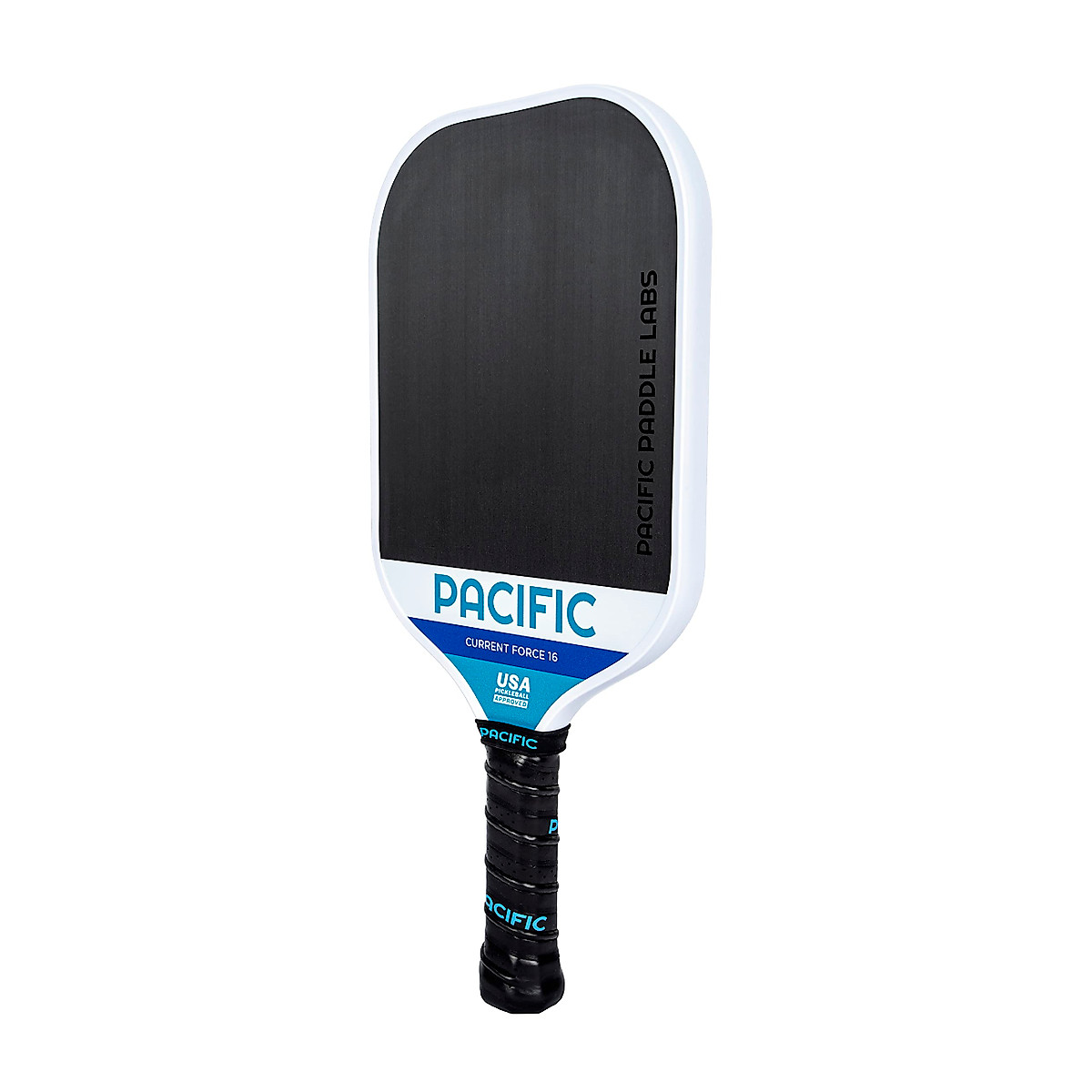 PACIFIC PADDLE LABS Current Carbon Fiber Pickleball Paddle | USAPA Approved Pickleball Paddles | Pro Grit Texture, Max Spin & Comfort | Pickle Ball Paddles Include Pickleball Paddle Cover | 16MM