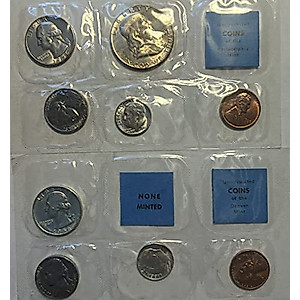 1956 P D US Silver Mint Set Half dollar, quarter, dime, nickel, cent Seller BU