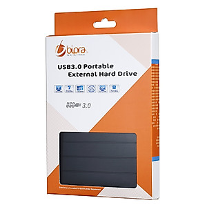 BIPRA USB 3.0 Ultra Slim Hard Drive Enclosure Case for 2.5" SATA Hard Drive Stylish Design GD25603 (Black_GD25603)