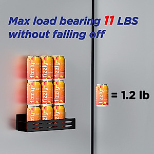 Carwiner 3 Pack Magnetic Spice Rack for Refrigerator with Paper Towel Holder, Magnetic Refrigerator Organizer, Strong Magnetic Fridge Shelf, Rustproof Side Fridge Storage Rack for Kitchen