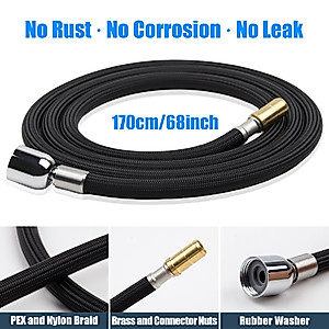 Faucet Hose Kohler Parts Replacement K-1219935-BC Pull-Down Hose For Sink 67-Inch Bright Chrome Finish Pull-Out Kitchen Faucet Replacemnet Kohler Part K-1304674-BC