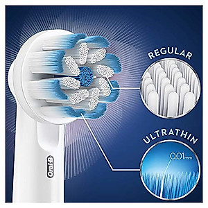 Oral-B Sensitive Clean Electric Toothbrush Head with Clean & Care Technology, Extra Soft Bristles for Gentle Plaque Removal, Pack of 12, Suitable for Mailbox, White