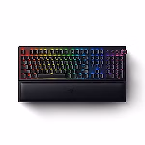 Razer BlackWidow V3 Pro Mechanical Wireless Gaming Keyboard: Green Mechanical Switches - Tactile & Clicky - Chroma RGB Lighting - Anti-Ghosting - Programmable Macro Functionality (Renewed)