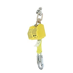 Miller by Honeywell 8327/8FTYL Retractable Lanyard with Carabiner, 8', Yellow