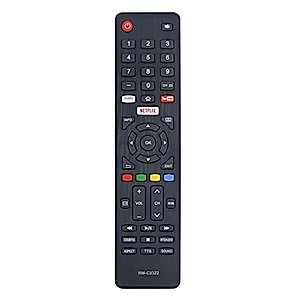 AULCMEET RM-C3322 Remote Control Replacement for JVC Smart TV LT-58MA887 LT-65MA877 LT-55MA888 LT-43MA877 LT-49MA877 LT-50MA877 LT-55MA877 with Netflix Vu-du YouTube Keys