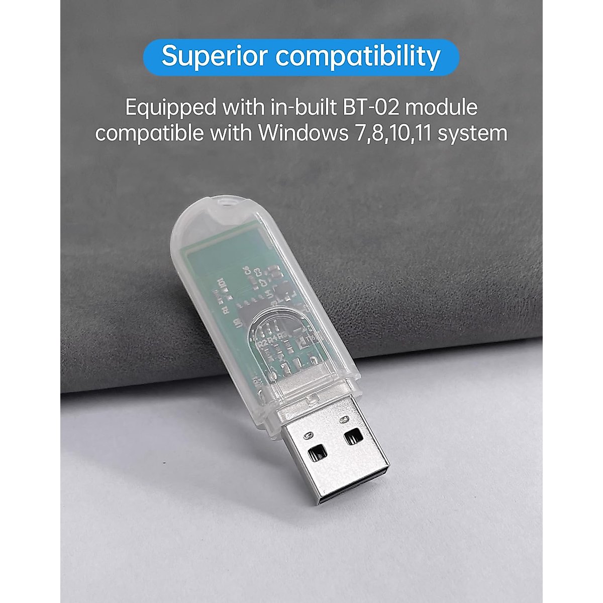 WitMotion USB-HID Wireless Bluetooth 2.0 Adapter, HID Tech, BT-02 Chip【CH340 Driver, Anti-Dust, Small-in-size, Plug & Play】Bluetooth Dongle for WITMOTION Bluetooth 2.0 Sensors (BWT61/BWT61CL/BWT901CL)