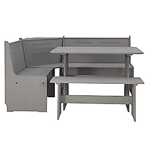 Linon Home Decor Products Grey Corner Dining Set by Linon Leyton Nook