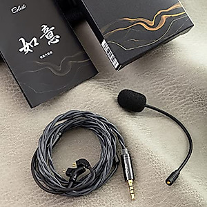 HiFiGo Kinera Celest RUYI Earphone IEMs Cable with Boom Mic for Gaming, Live Streaming, with 3.5mm Plug (0.78 2Pin)