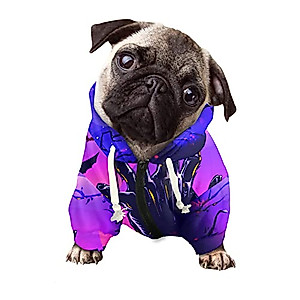 DDFS Dog Halloween Costumes Large Puppy Clothes Blood Palm Pattern Fashion Design Pupple colorComfy Soft Flattering Doggie Outdoor Pullover Dog Hoodies Puppy Shirts Sweatshirts for Bichon(L)