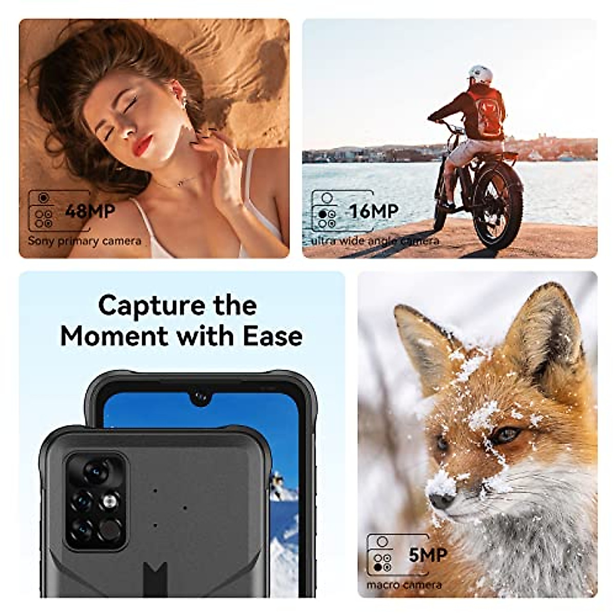 UMIDIGI Bison PRO Rugged Unlocked Smartphones,4GB+128GB Android 11 IP68/IP69K Waterproof Shockproof Phone Helio G80 48MP Camera 6.3" FHD+ 5000mAh Fast Charge Global Version NFC Rugged Smartphone