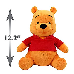 Disney Classics Friends Large 12.2-inch Plush Winnie the Pooh, Stuffed Animal, Super Soft Plush, Kids Toys for Ages 2 Up by Just Play