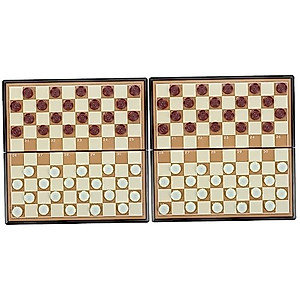 2 Sets International Checkers Chessboard Toys for Children Desktop Toys Suits Roll up Magnetic Chess Set Magnetic Chess Pieces Magnetic Travel Chess Set Home Board Game Props