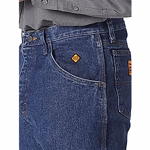 Wrangler Riggs Workwear mens Fr Flame Resistant Relaxed Fit jeans, Medium Fade, 34W x 32L US