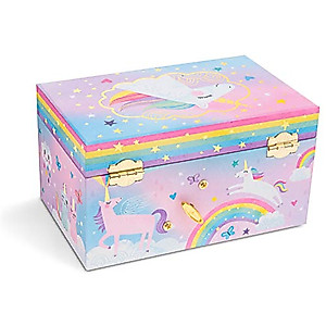 Jewelkeeper Unicorn Music Box & Little Girls Jewelry Set - 3 Unicorn Gifts for Girls
