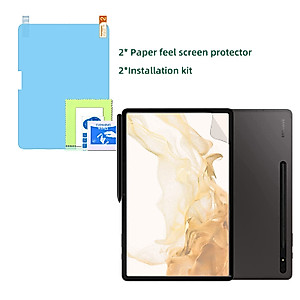 forubar [2 pack] Paper-Feel Screen Protector ，for Samsung Galaxy Tab S8 Plus 12.4 inch, [Easy Installation][Scratch resistant] Friendly Touching Screen Protector (Galaxy Tab S8 Plus 12.4inch)