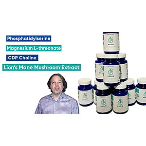 All-in-One Nootropic Memory Capsules with Magtein, Choline, PS, B12, Lion's Mane, and L-theanine